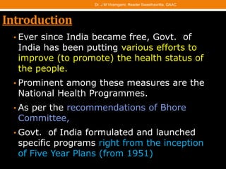 National health programme intro | PPT
