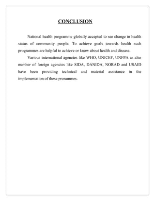 National health programmes for M.Sc. Nursing | DOC