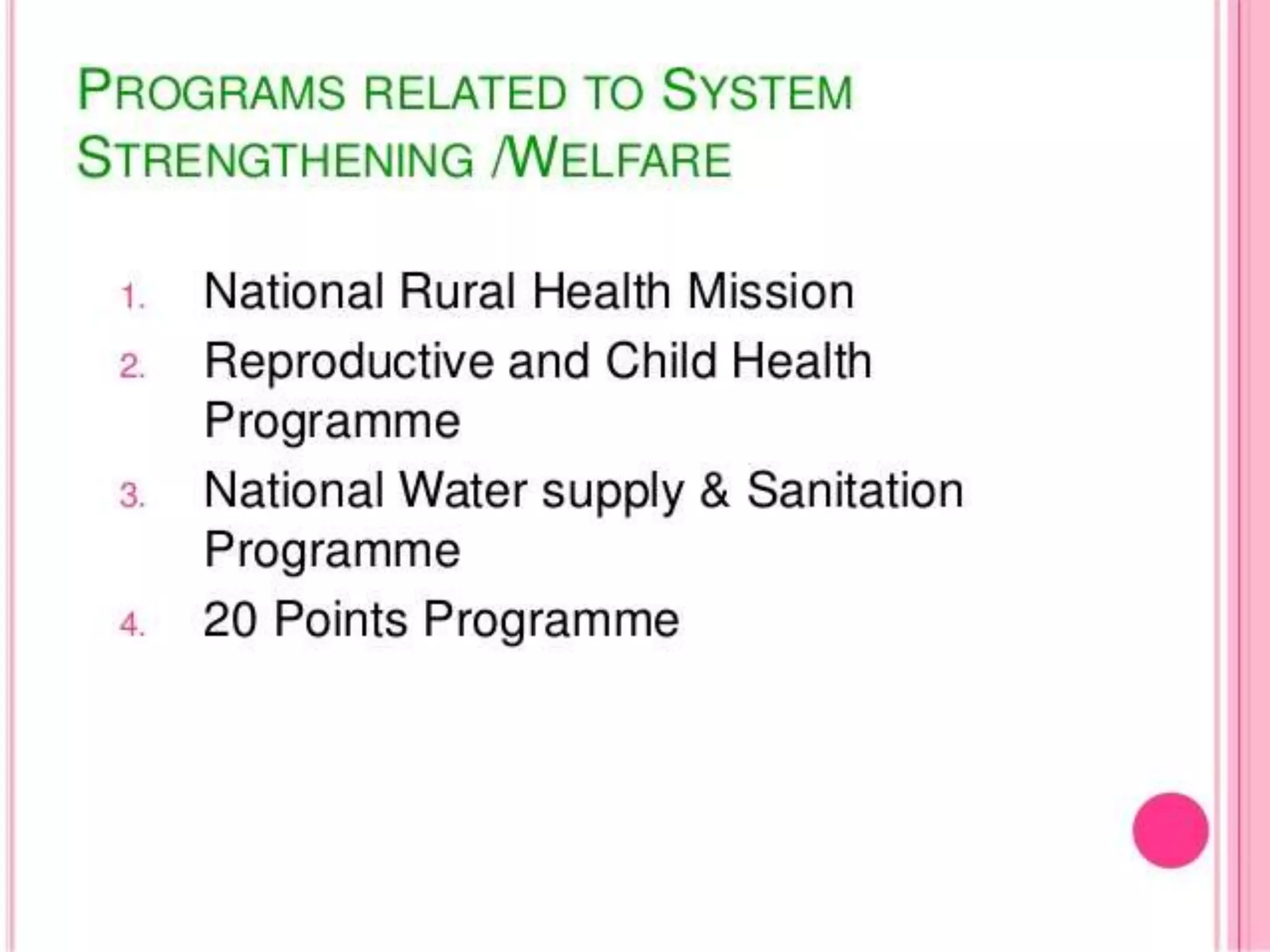 National health programmes | PPTX