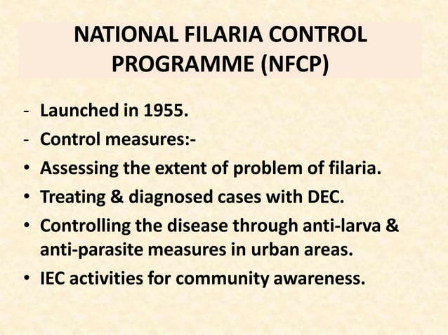 National health programmes | PPT