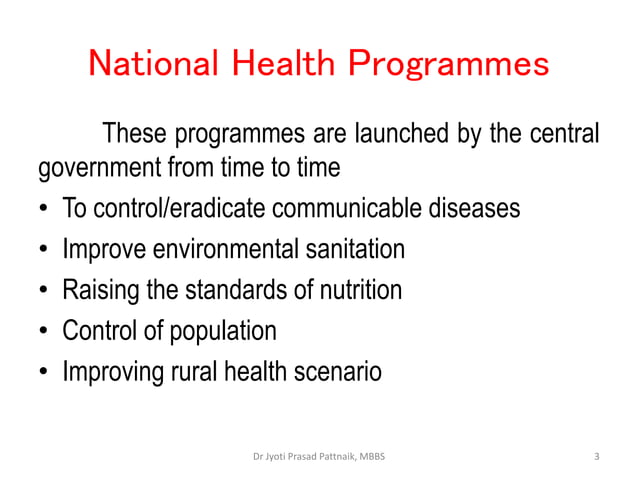 National health programmes of leprosy | PPT