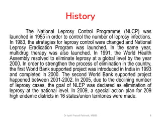 National health programmes of leprosy | PPTX