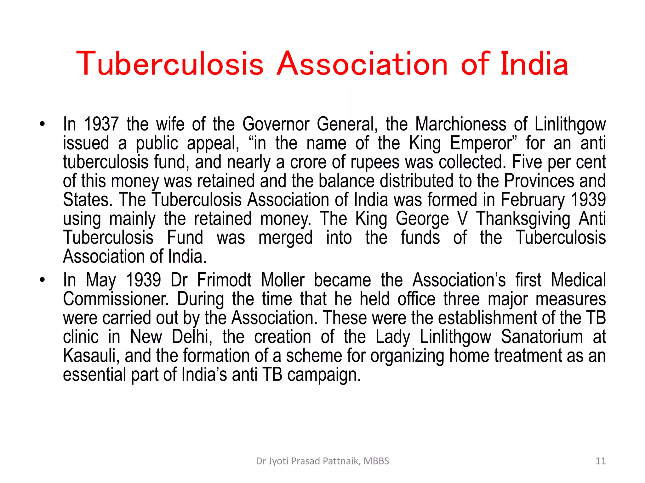 National Health Programmes for TB control in India | PPTX