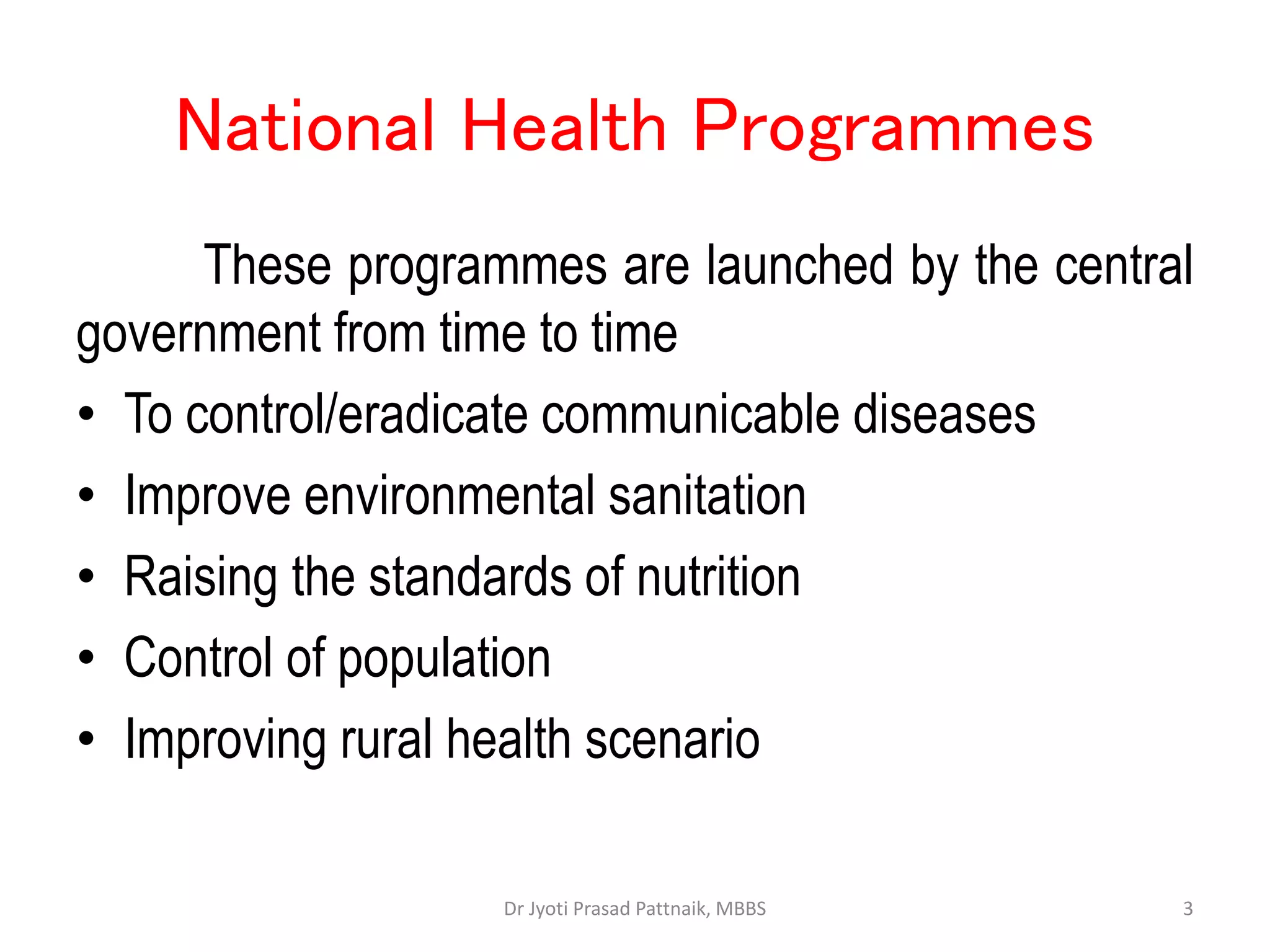 National Health Programmes for TB control in India | PPTX