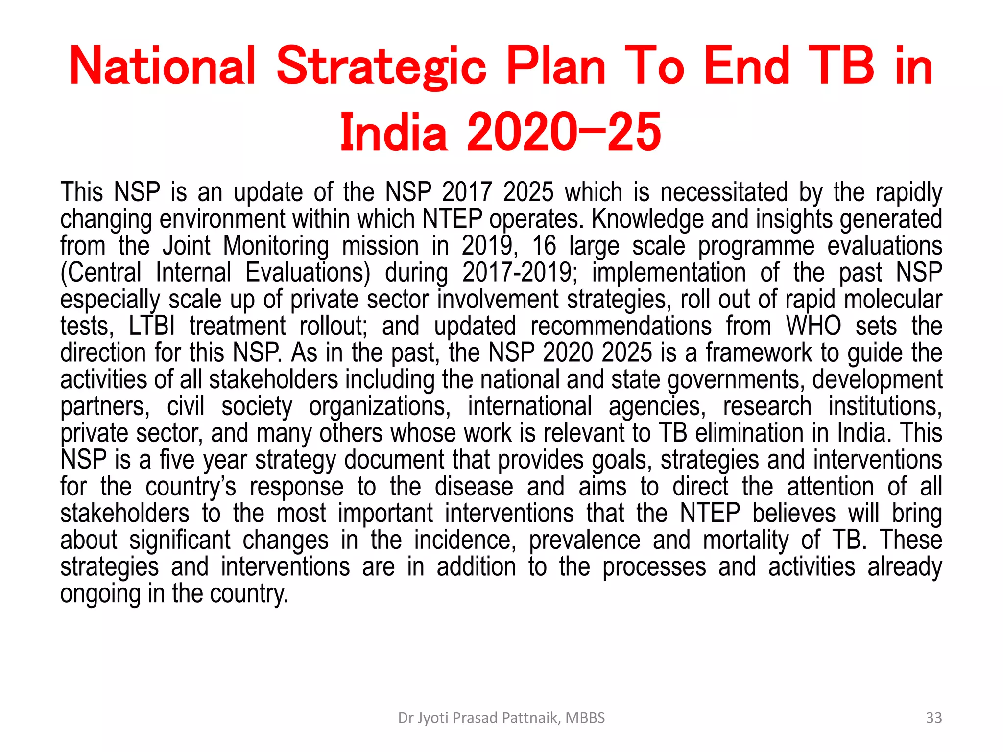 National Health Programmes for TB control in India | PPTX