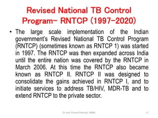National Health Programmes for TB control in India | PPTX