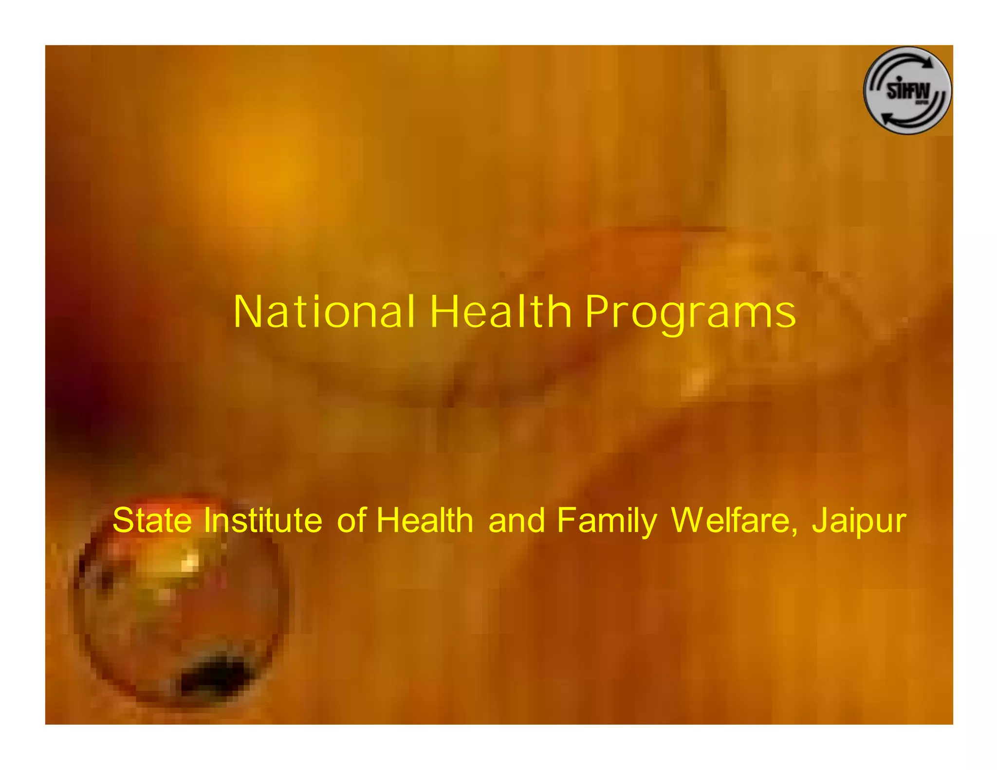 National Health Programs | PDF