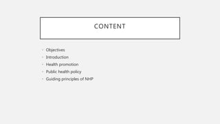 National Health Programs, Objectives, Fucntions | PPTX