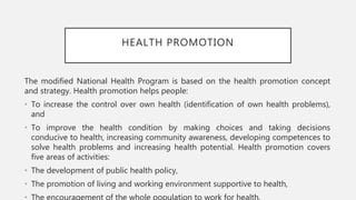 National Health Programs, Objectives, Fucntions | PPTX