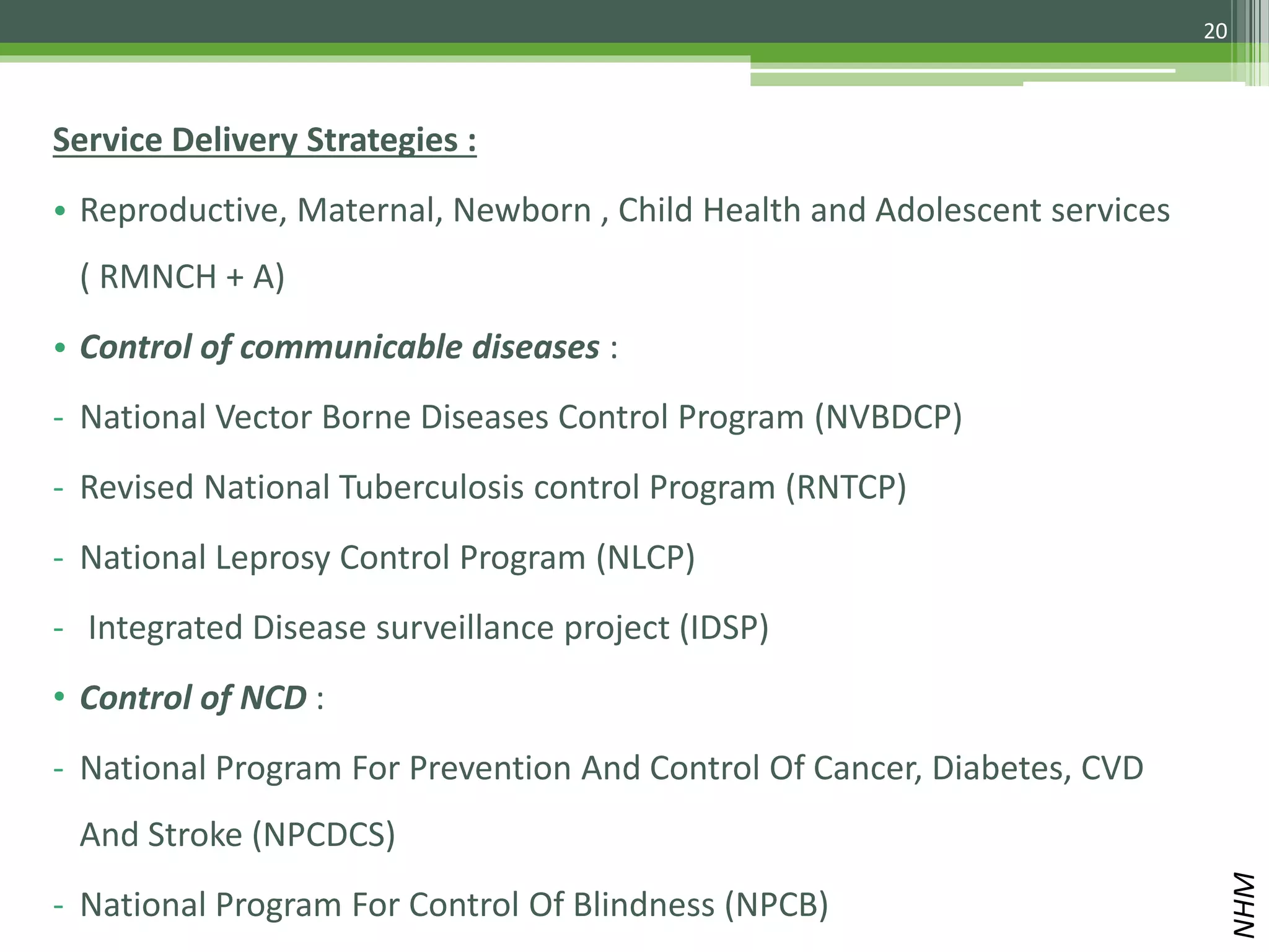 National health programs of India | PPTX
