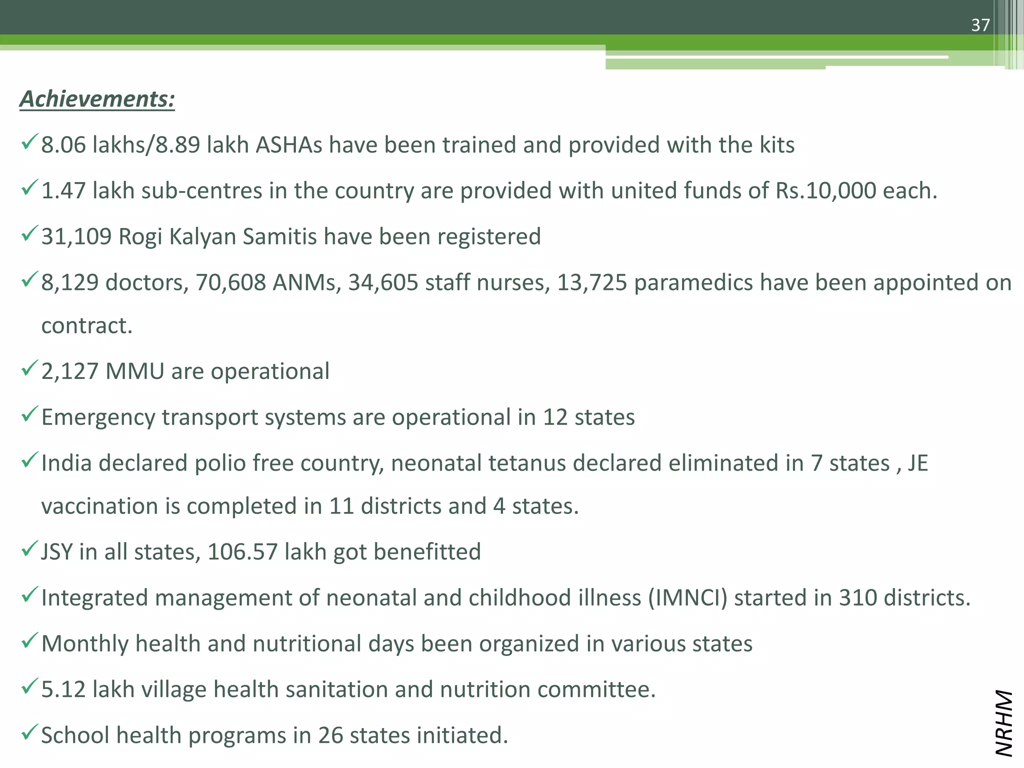 National health programs of India | PPTX