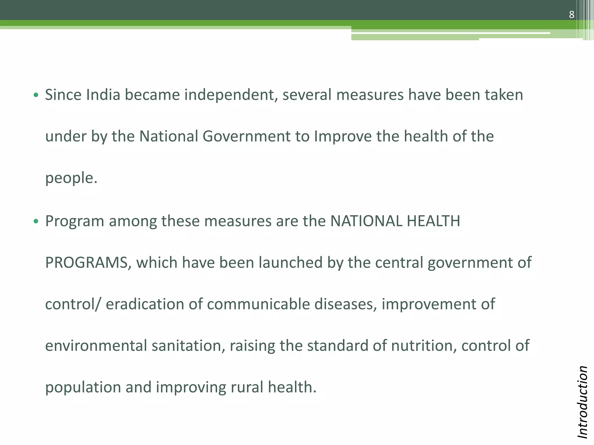 National health programs of India | PPTX