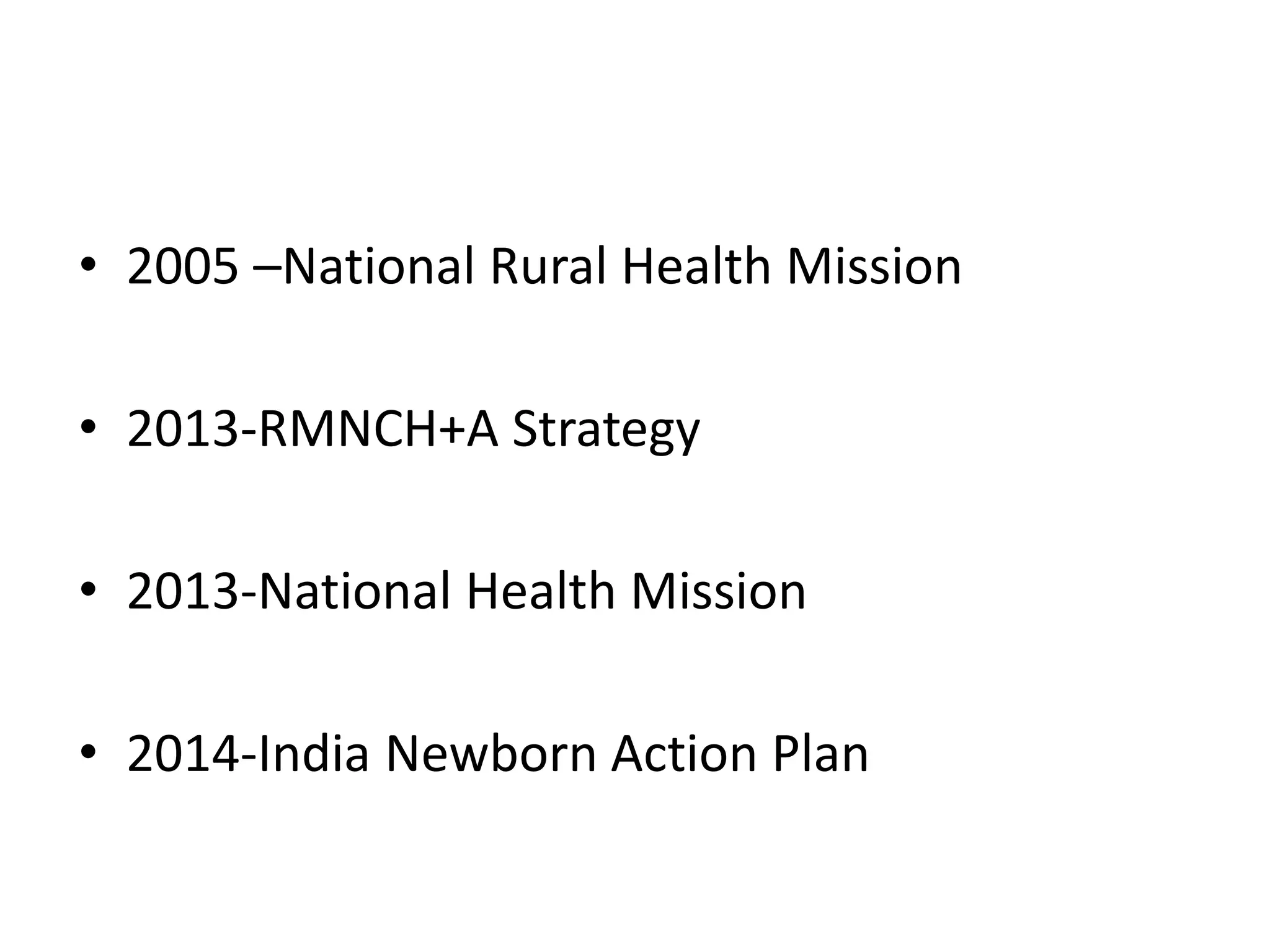 National health programs related to maternal and child health | PPTX