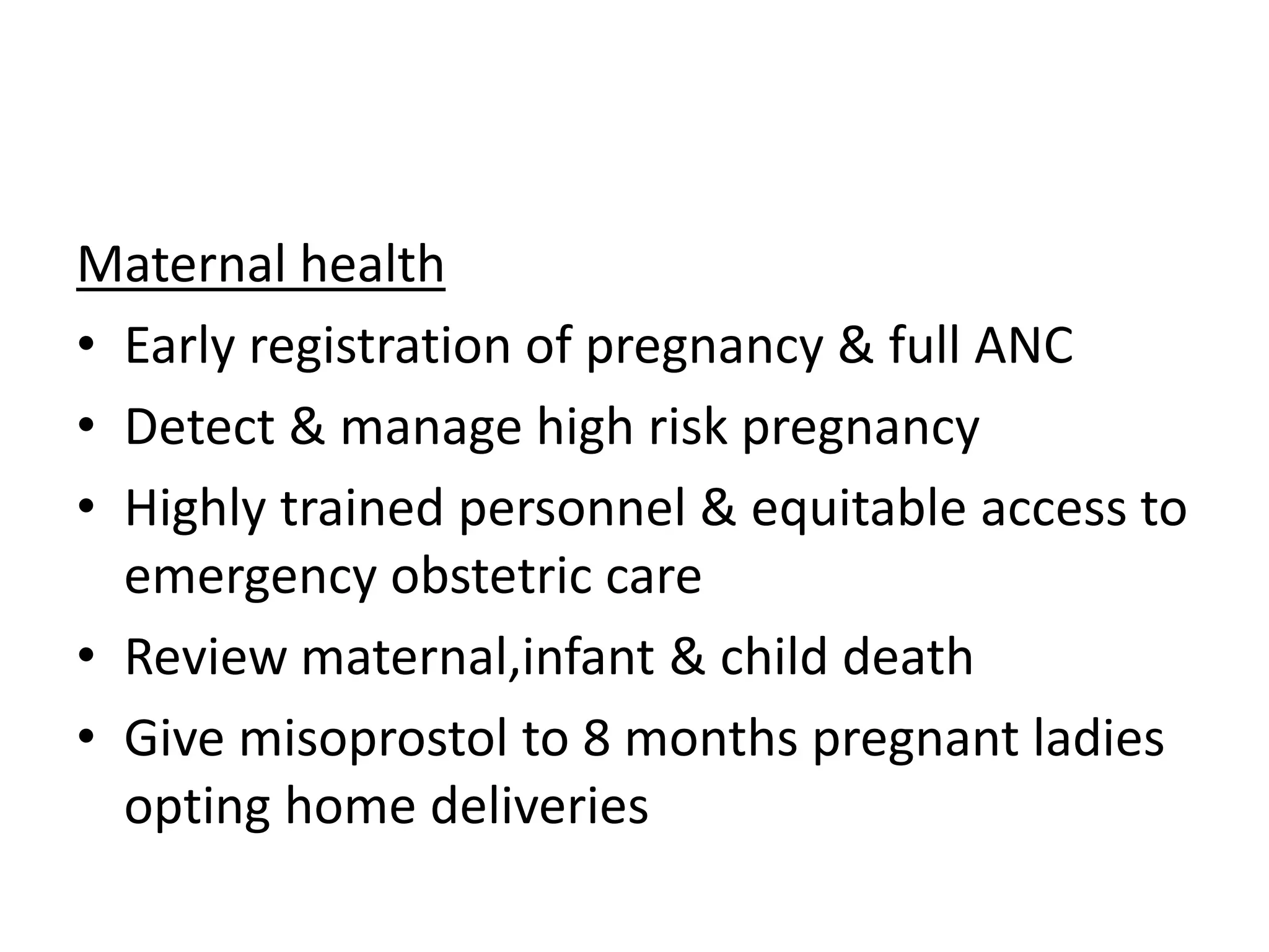 National health programs related to maternal and child health | PPTX