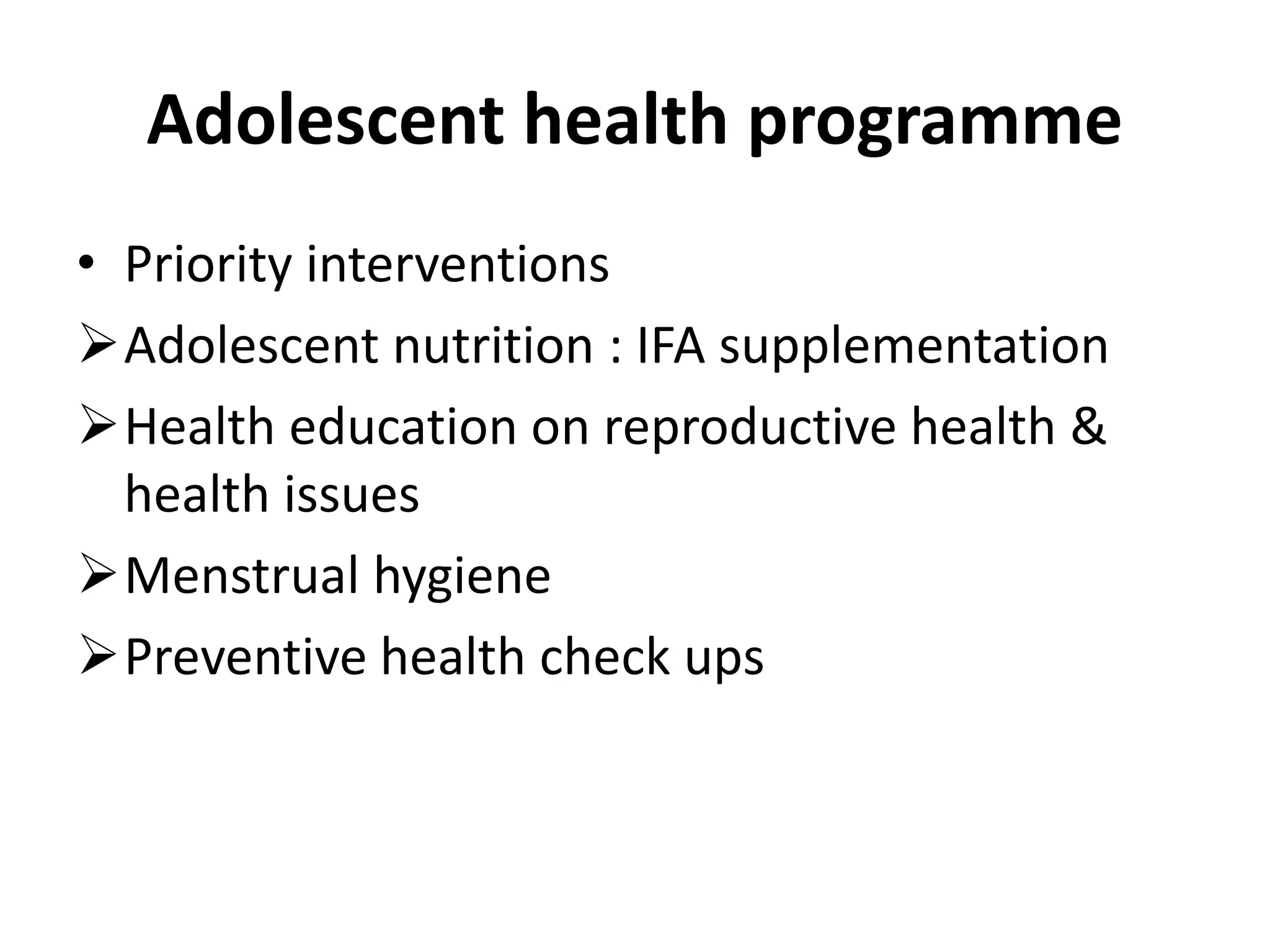 National health programs related to maternal and child health | PPTX