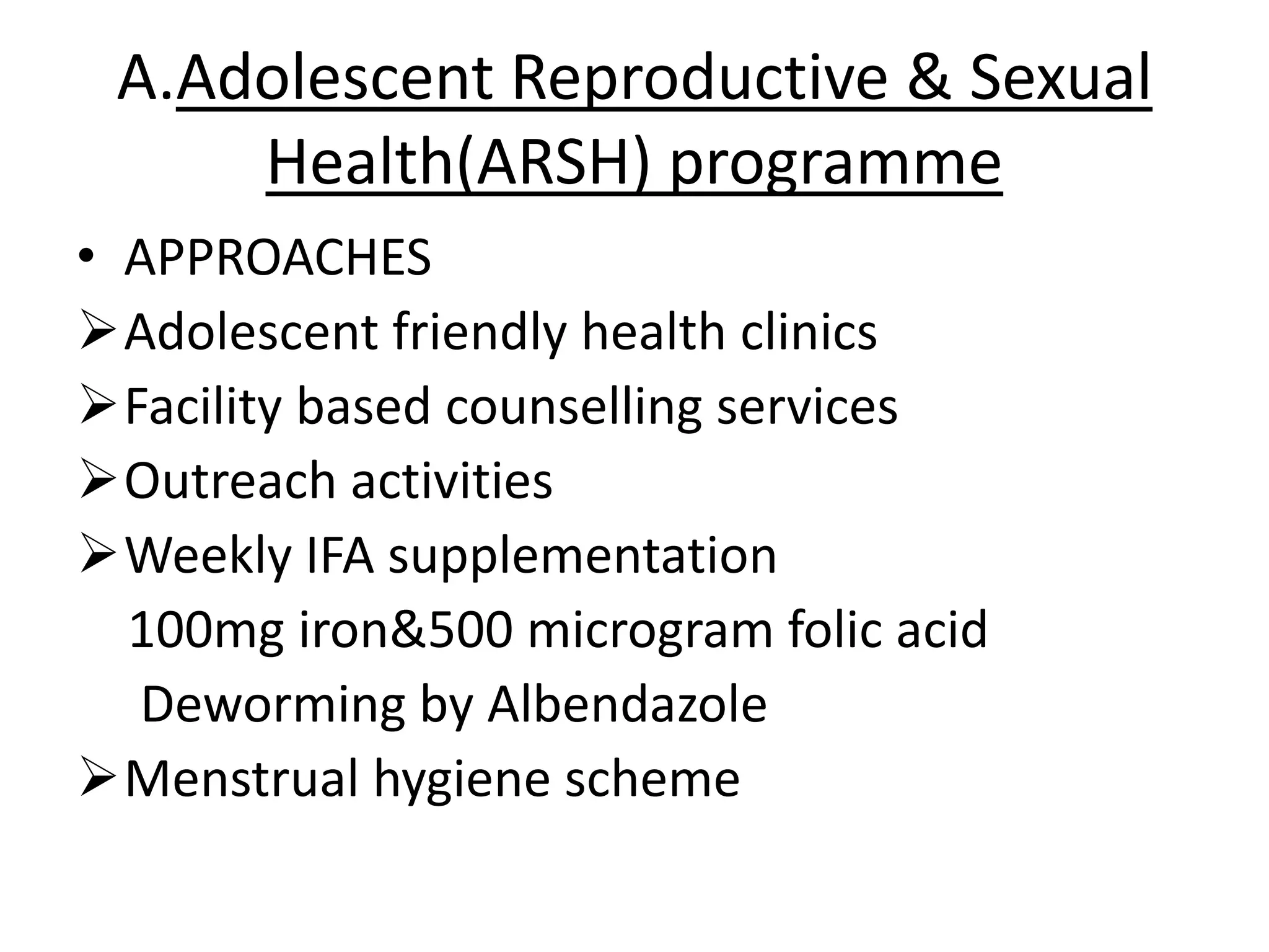 National health programs related to maternal and child health | PPTX