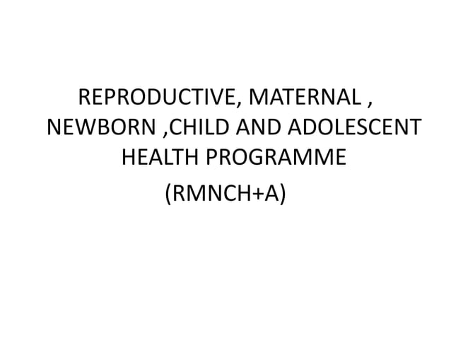 National health programs related to maternal and child health | PPTX ...