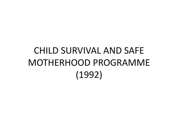 National health programs related to maternal and child health | PPTX ...