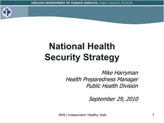 National Health Security Strategy.ppt