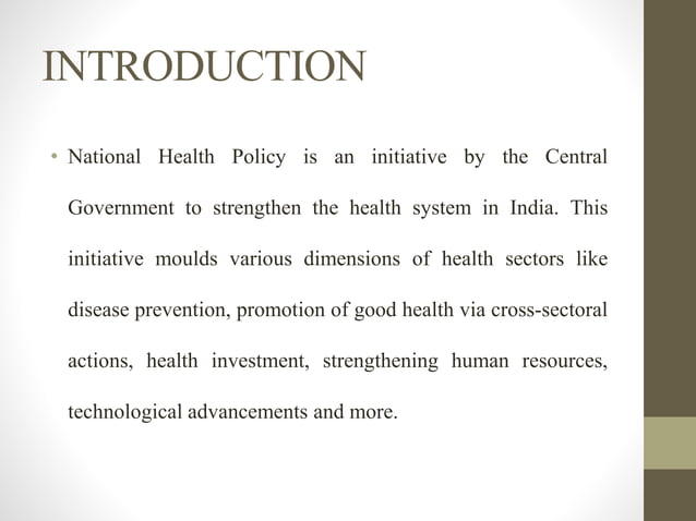 National Health Status, Goals and Policies.pptx | Health Insurance ...
