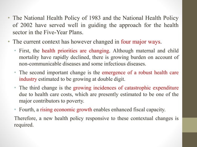 National Health Status, Goals and Policies.pptx | Health Insurance ...