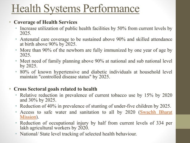National Health Status, Goals and Policies.pptx | Health Insurance ...