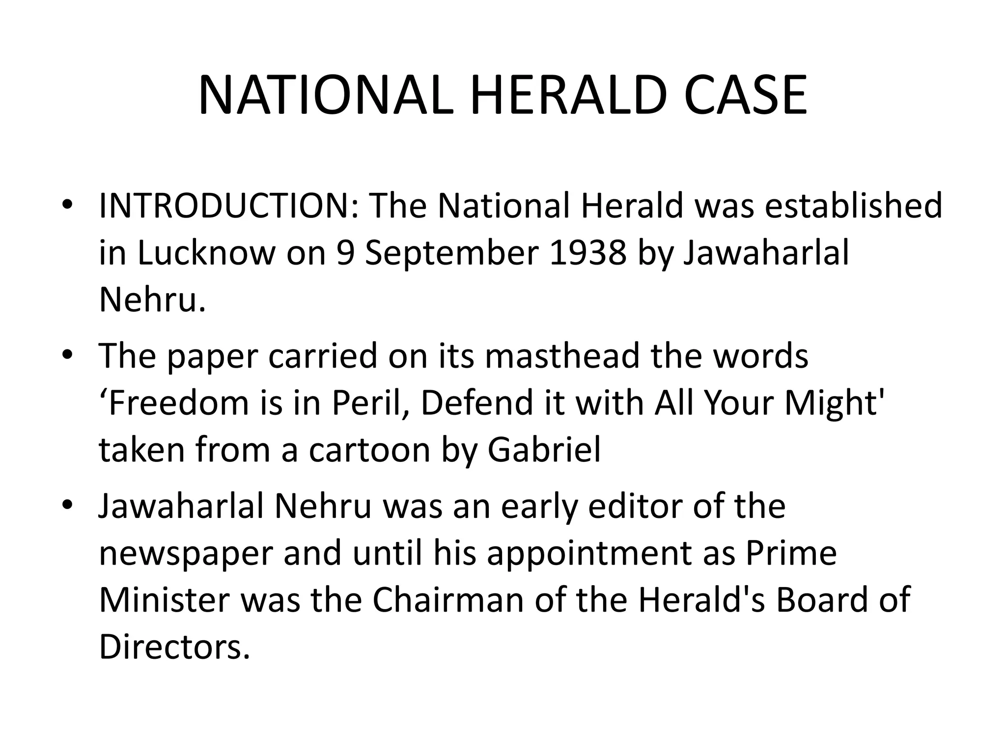 National herald case | PPTX