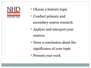 National History Day Projects | PPT