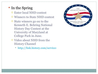 National History Day Projects | PPT