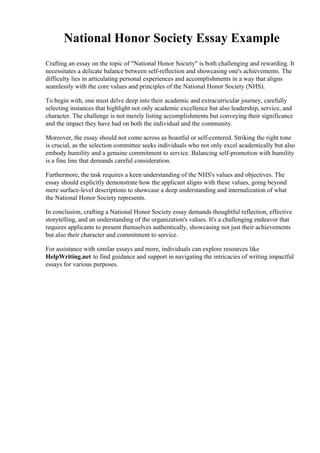 National Honor Society Essay Example.pdf