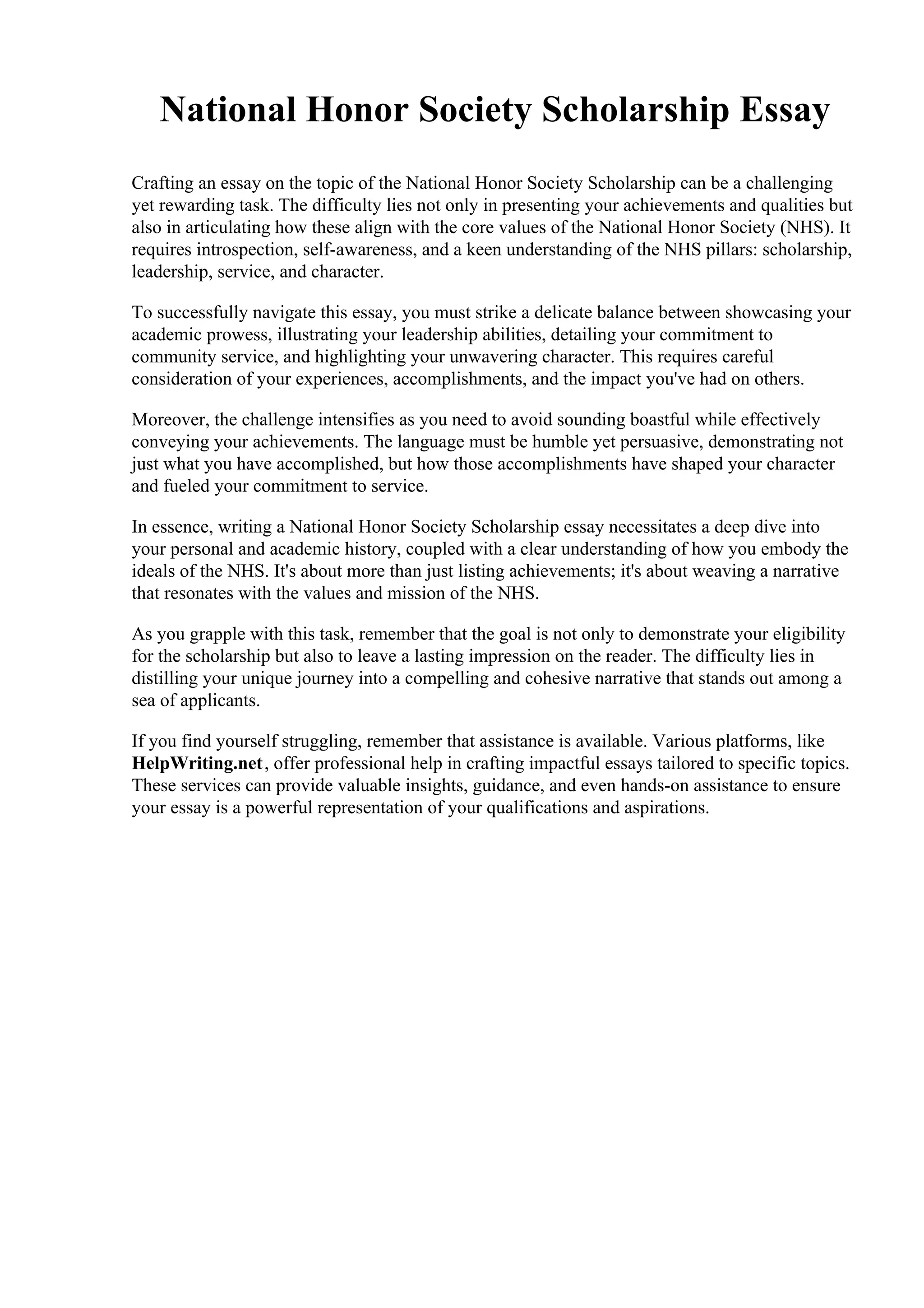 National Honor Society Scholarship Essay.pdf