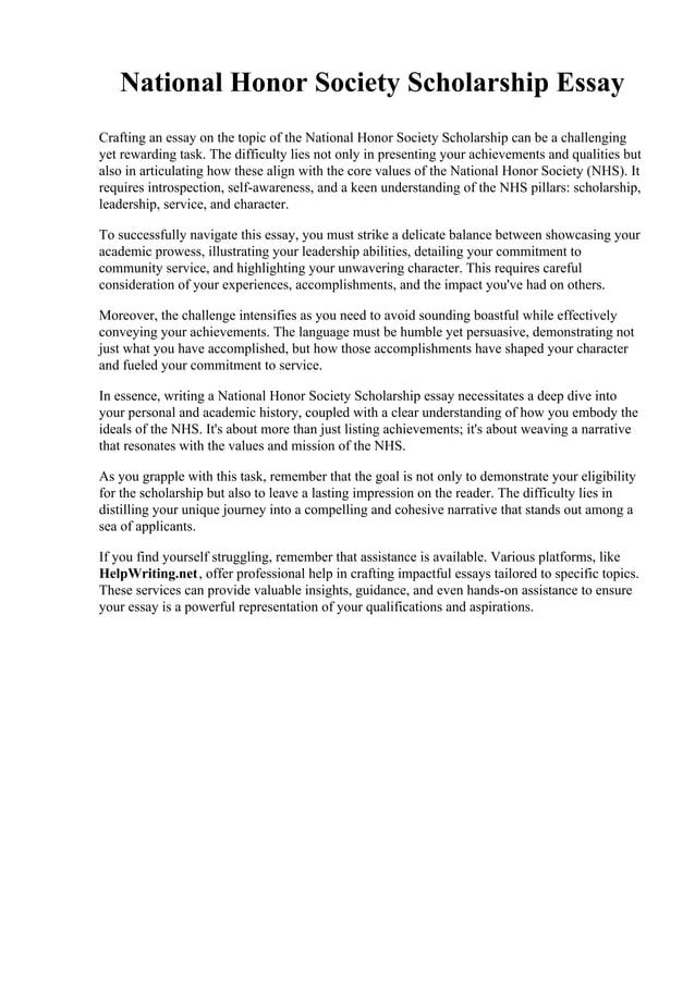 National Honor Society Scholarship Essay.pdf