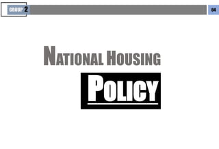 National Housing Policy & Habitat lll STUDY | PPTX