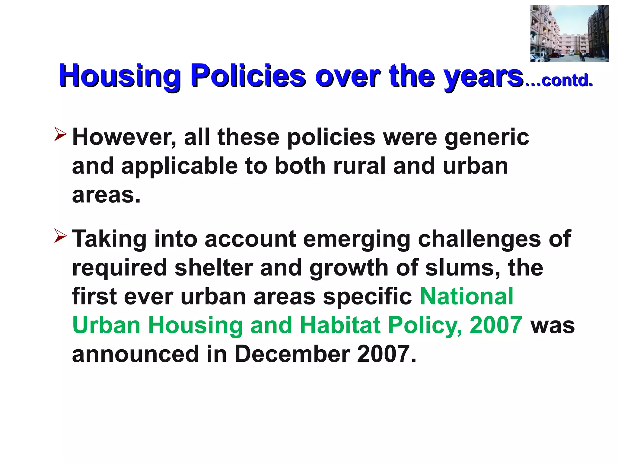 National housing & habitat policy priyank | PPT