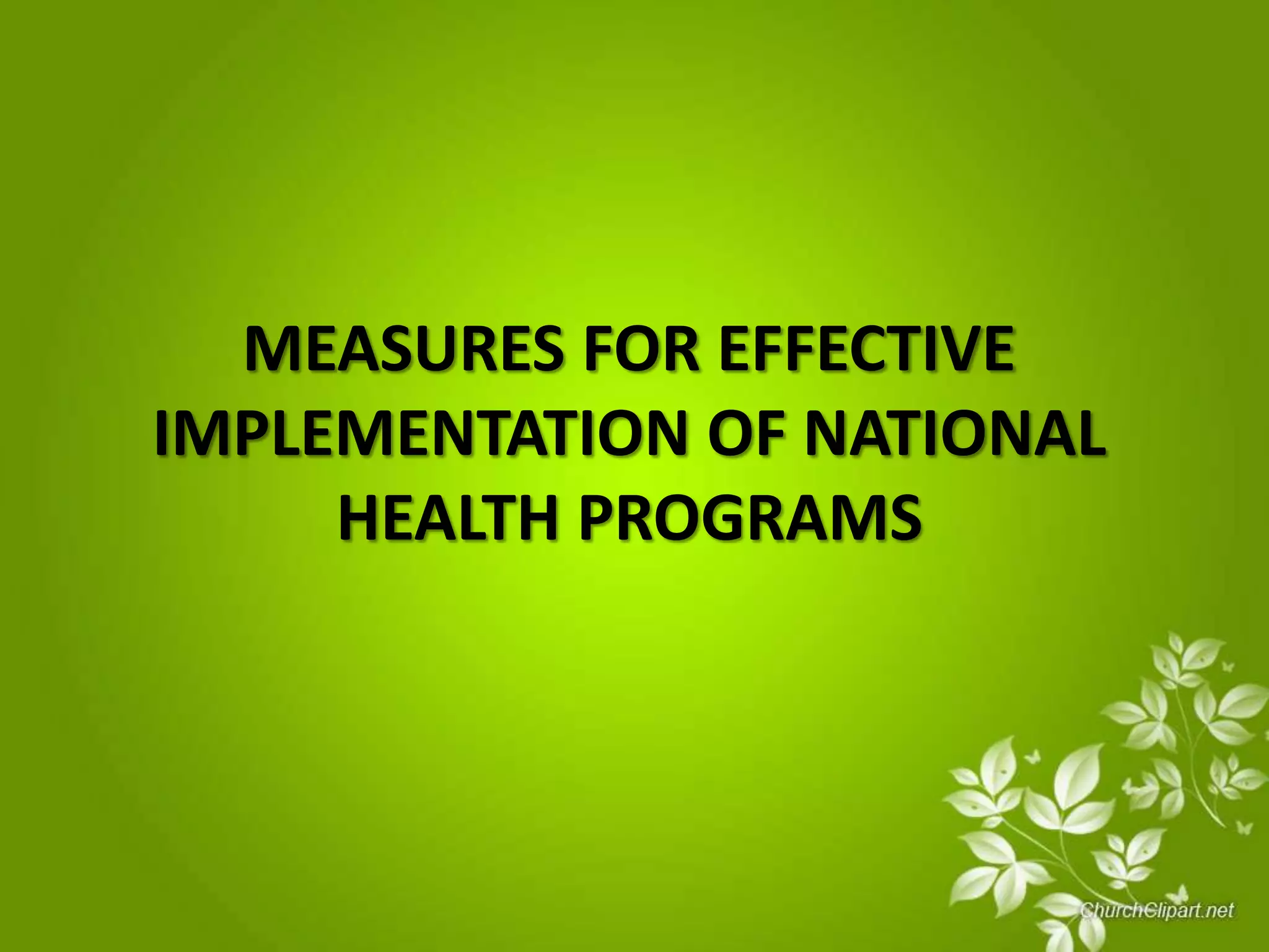 National Health Programs | PPTX