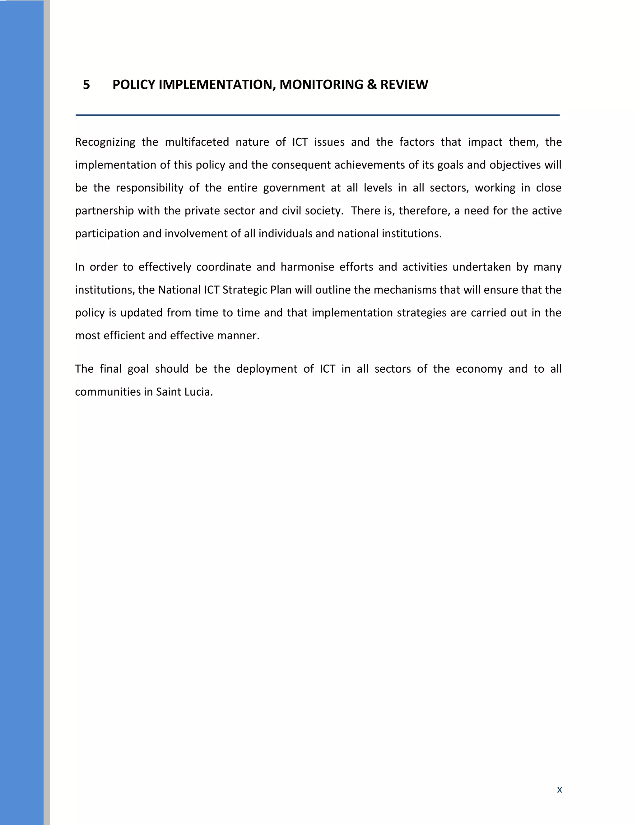 National ict policy and strategy 2013 2018 | PDF