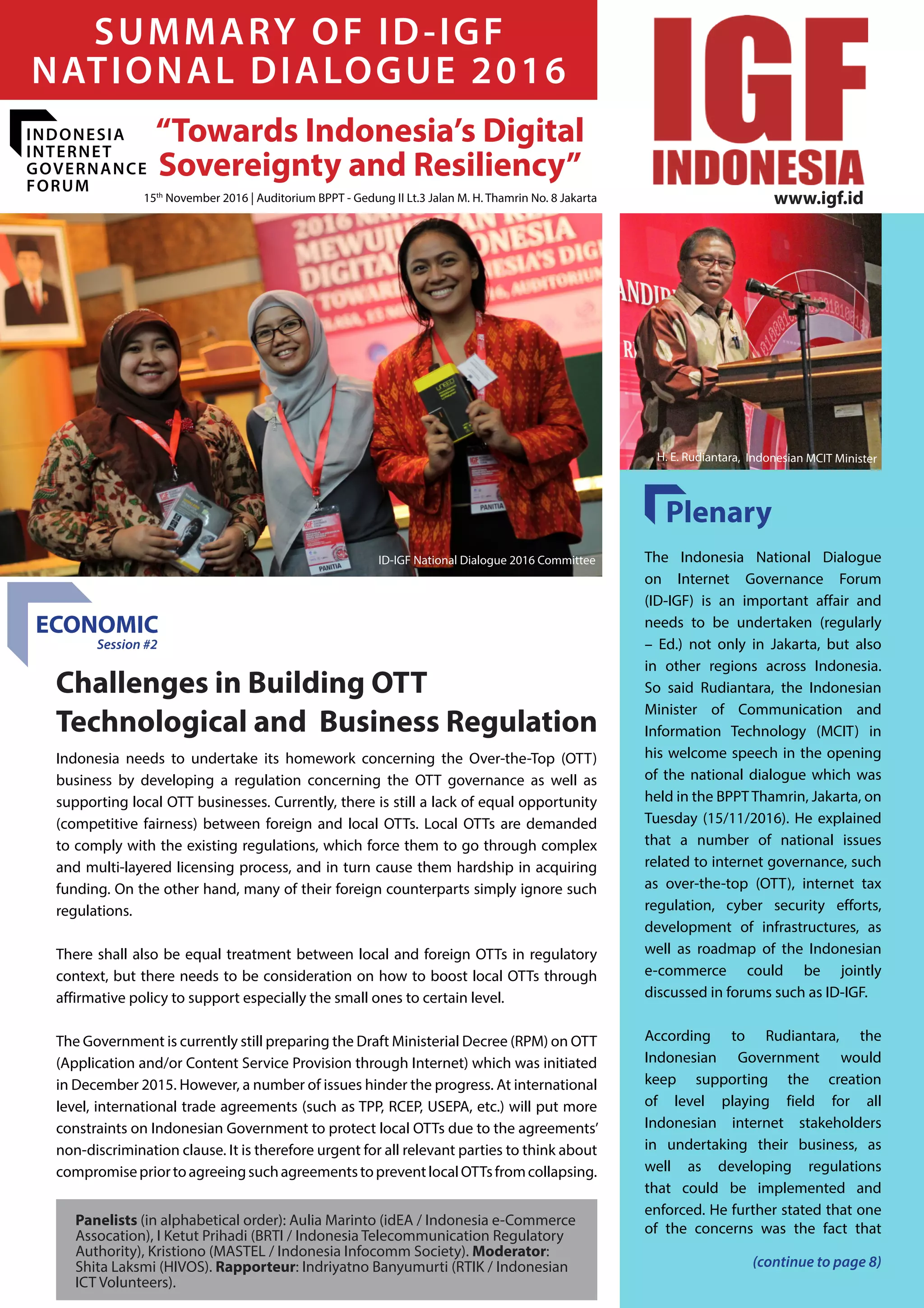 National ID-IGF Dialogue 2016 Summary | PDF