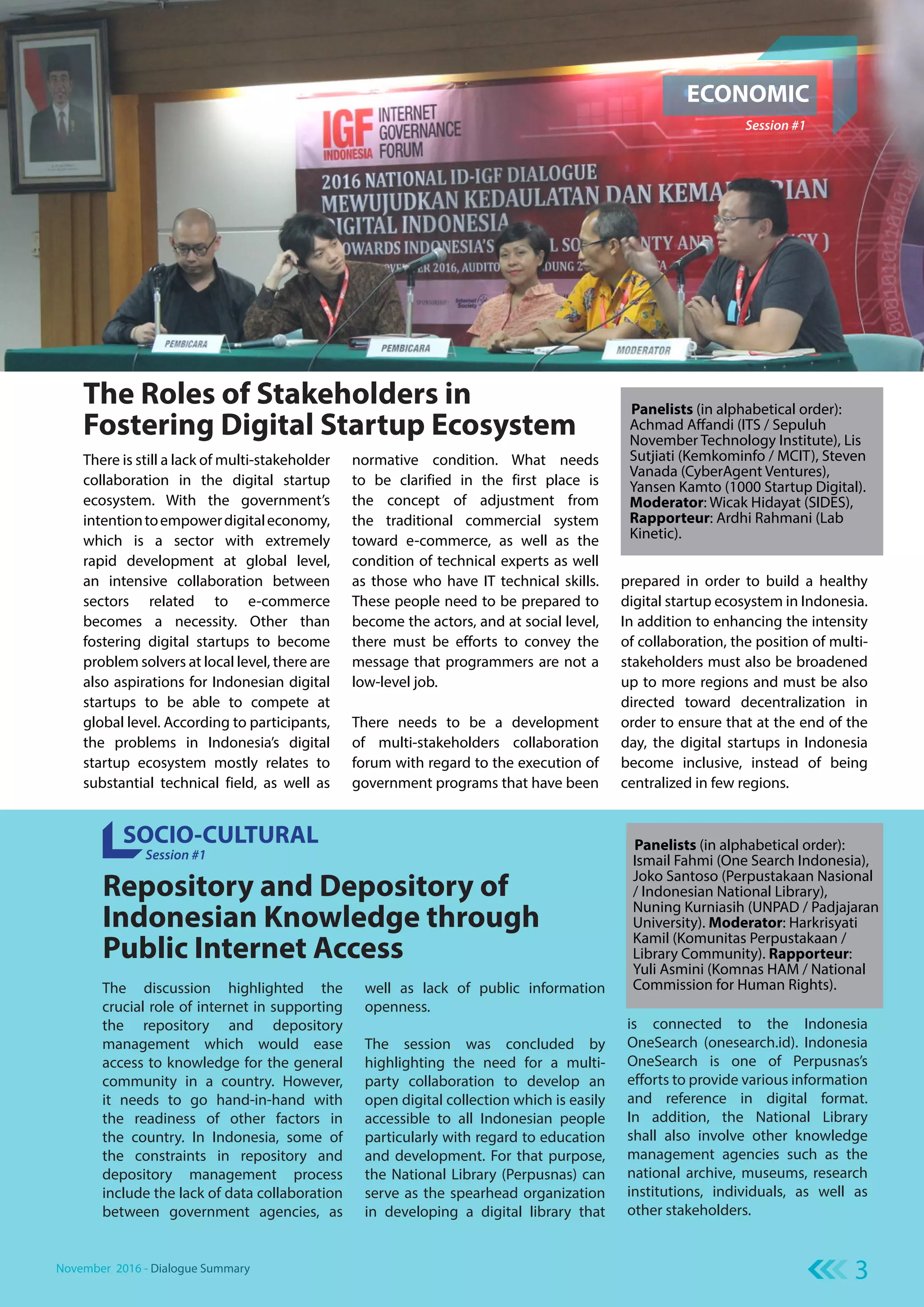 National ID-IGF Dialogue 2016 Summary | PDF