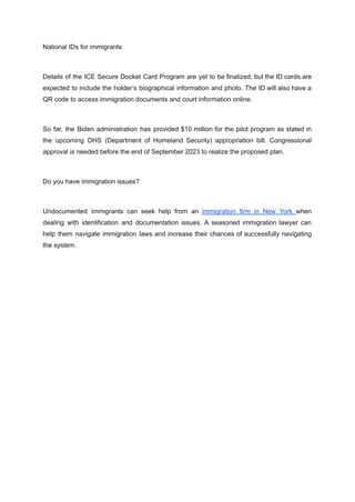 National Identity Cards are offered by Biden Administration for ...