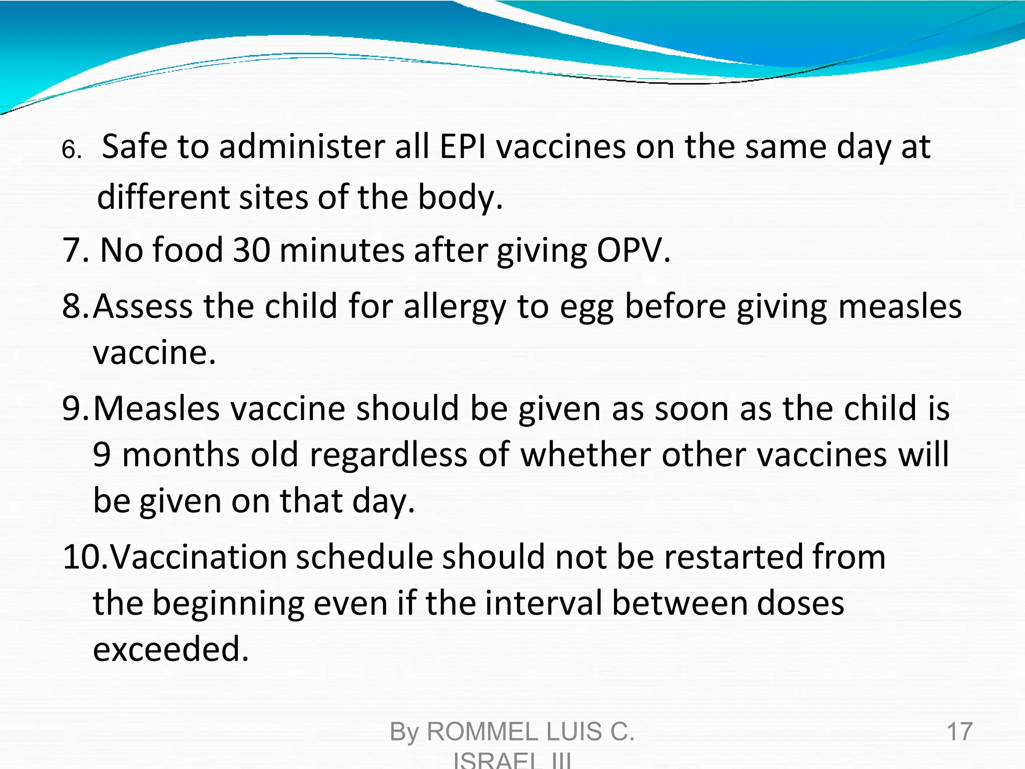 NATIONAL IMMUNIZATION PROGRAM Formerly EPI) | PPTX