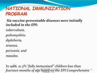 NATIONAL IMMUNIZATION PROGRAM Formerly EPI) | PPTX