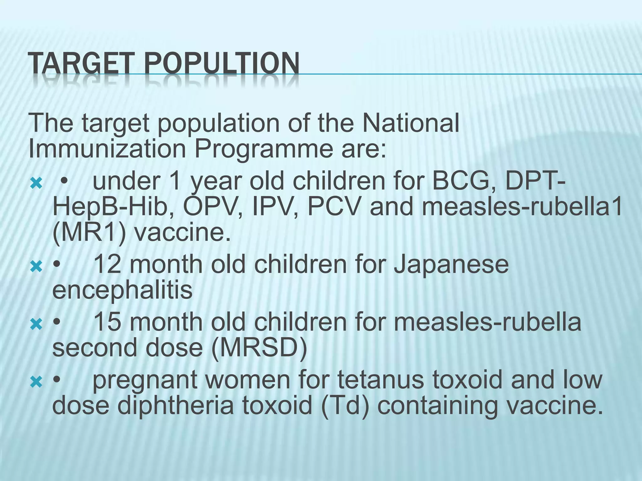 National immunization programme | PPTX
