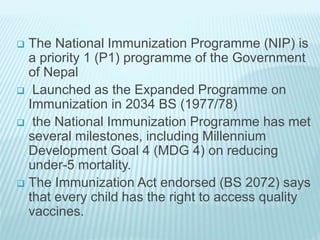 National immunization programme | PPTX