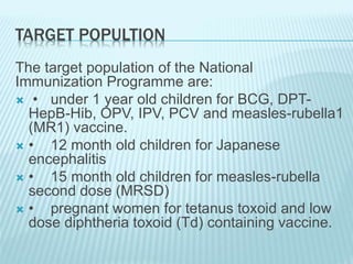 National immunization programme | PPTX