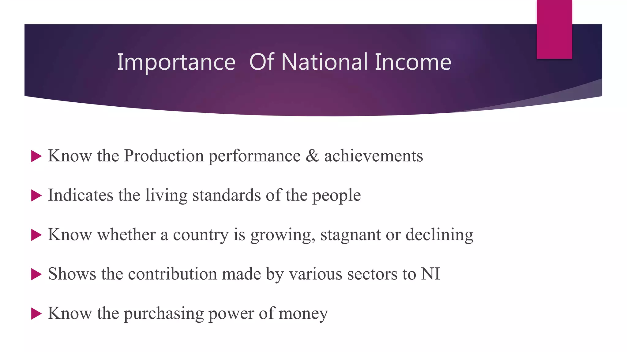 National income: concept, methods, Importance and challenges | PPTX