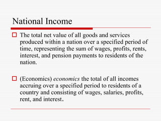 National income | PPT