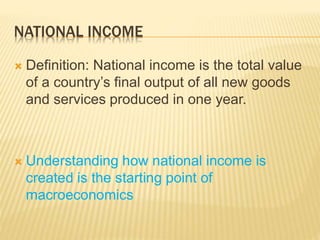 National income and its calculation | PPTX