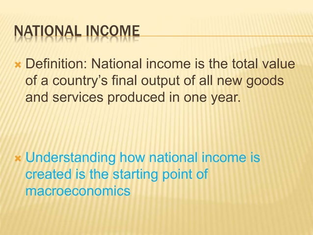 National income and its calculation | PPT