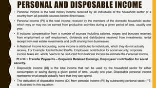 NATIONAL INCOME - Economic Growth and Development | PPTX