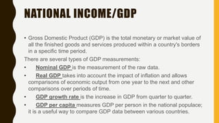 NATIONAL INCOME - Economic Growth and Development | PPTX